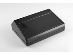 Desktop plastic enclosure with inclined lid for electronic devices PT260