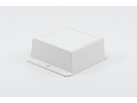 ALEBOX, wall mounted plastic enclosure with side tab for electronic devices