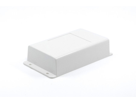 ALEBOX, wall mounted plastic enclosure with side tab for electronic devices