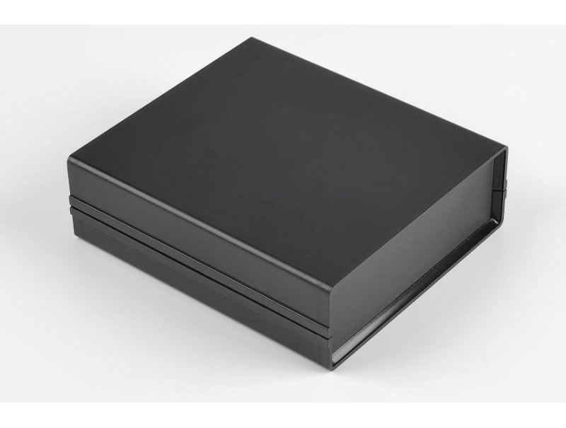 Desktop plastic enclosure with removable panel for electronic devices ...