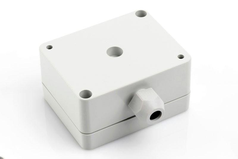 Plastic enclosure with cable gland and IP protection for electronic ...